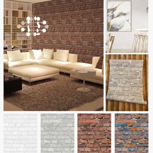 Jual Wallpaper Dinding Bata Natural 10 Meter - Wallpaper Vinil Murah ...