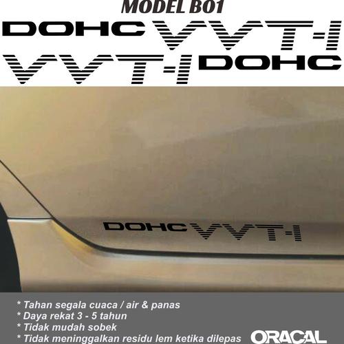 Jual Sticker Aksesoris Mobil Universal VVT-I DOHC 02 - Hitam, A01 ...