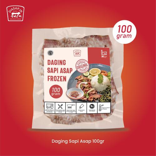 Jual SEI SAPI Frozen / Daging Sapi Asap DIASAPIN 100gr + 1 Sambal 30gr ...