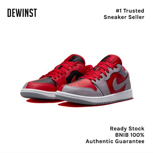 Jual AIR JORDAN 1 LOW SE “SPLIT - Gym Red Cement Grey” BNIB RESMI ...