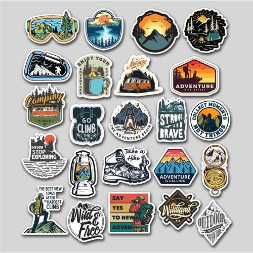 Jual STICKER GUNUNG OUTDOOR ADVENTURE | STICKER TUMBLER | STIKER LAPTOP ...