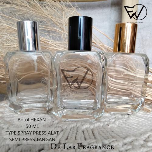 Jual Botol parfum kotak 55 ml press/ botol perfume 55 ml/botol kaca ...