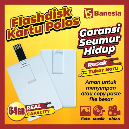 Jual Flashdisk Kartu Polos 64GB - USB FD Card 64 GB - Flash Disk Kartu ...