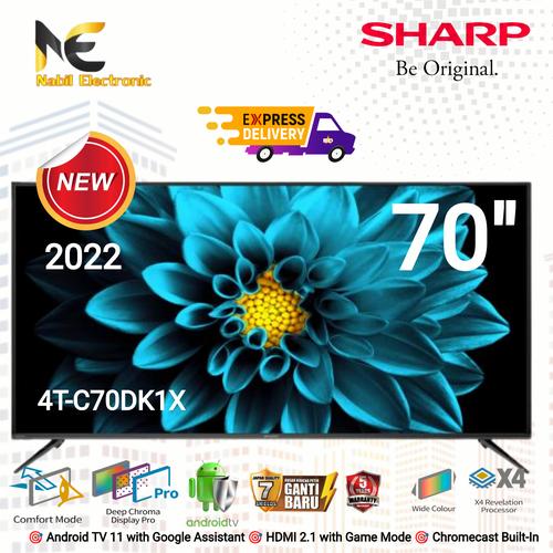 Jual SHARP 4T-C70DK1X ANDROID TV 70 INCH UHD 4K HDR NEW - Kota ...