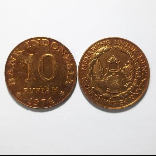 Jual UANG KOIN 10 RUPIAH TABANAS KUNING 1974 CUCIAN KINCLONG - Jakarta ...