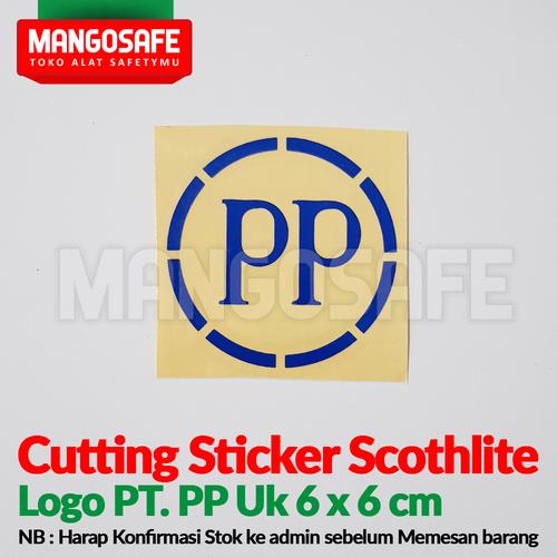 Jual Cutting Sticker Logo PT. PP Helm Proyek Safety Stiker Scothlite ...