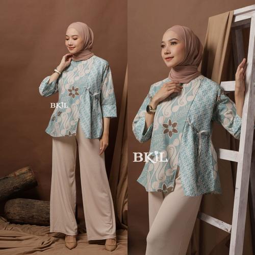 Jual baju batik wanita seno bunga atasan batik casual modern simple ...