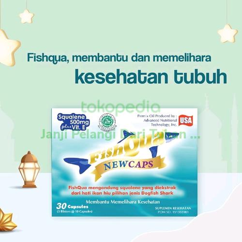 Jual Fishqua Newcaps 30 Kapsul Squalene Oil Ekstrak Minyak Hati Ikan ...