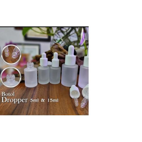 Jual Botol serum dropper / pipet kaca doff/termasuk pipet 5ml dan 15ml ...