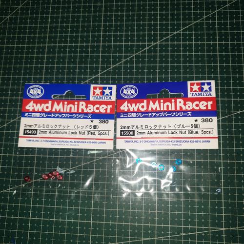 Jual Tamiya 15493 / Tamiya 15500 Aluminum Lock Nut Red / Blue - 15500 ...