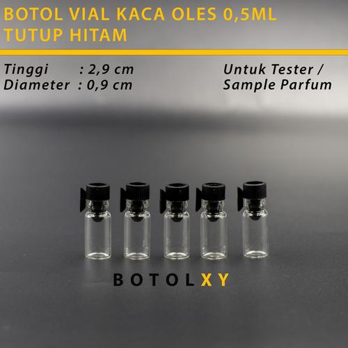 Jual Vial 0,5ml Botol Lidi Tester Sample Parfum Kaca Stik Oles Mini ...