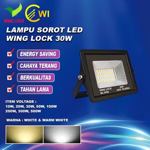Jual Lampu Sorot LED 30 Watt Putih/Kuning - Lampu Tembak 30 W Wing Lock - Putih - Jakarta Barat ...