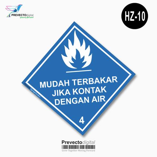 Jual Stiker Simbol Label K3 Limbah B3 Hazmat Mudah Terbakar Jika Kontak ...