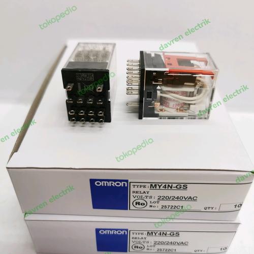 Jual relay omron original MY4N-GS, 220/240vac - Jakarta Barat - Davren electric | Tokopedia