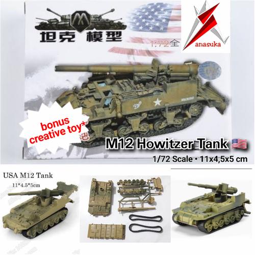 Jual Tank M12 Howitzer Model Kit Miniatur Puzzle Mainan Kreatif ...