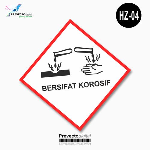 Jual Sticker Simbol Label K3 Limbah B3 Hazmat Berisfat Korosif ...