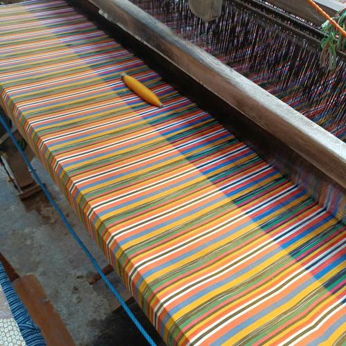 Jual bahan kain tenun lurik warna kombinasi kuning orange adat jogja ...
