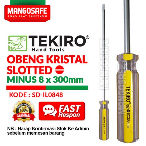 Jual Obeng Kristal Minus Besar Panjang 8 x 300mm TEKIRO Screwdriver 12 ...