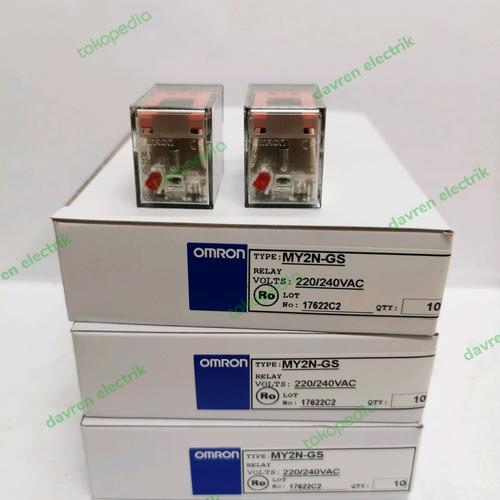 Jual relay omron original MY2N-GS, 220/240vac - Jakarta Barat - Davren electric | Tokopedia