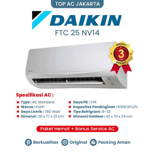 Jual AC Split Daikin FTC 25 NV14 1.00 PK Pendingin Ruangan + Pasang ...