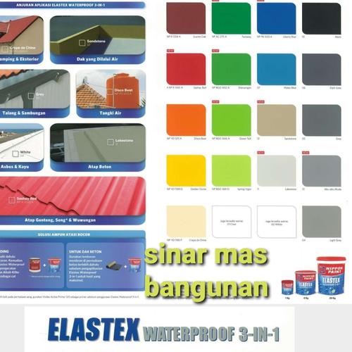 Jual Nippon elastex 3 in 1 waterproof,cat pelapis anti bocor elastex 1 ...