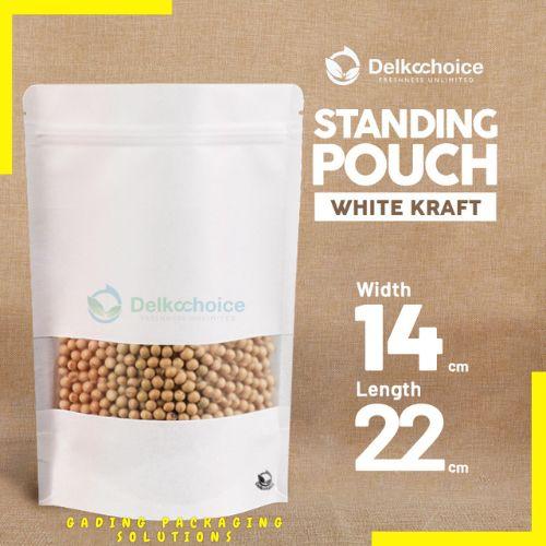 Jual Plastik ziplock standing pouch klip makanan kraft paper window ...