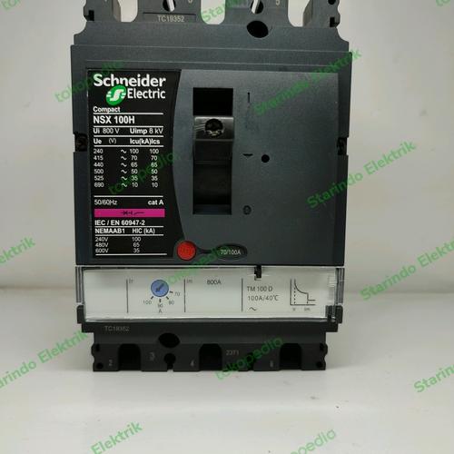 Jual MCCB / BREAKER SCHNEIDER NSX100H 3P 100A 3phase LV429670 70ka ...