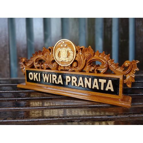 Jual PAPAN NAMA POLISI + PAPAN NAMA KAYU JATI + PAPAN NAMA UKIR MEJA ...
