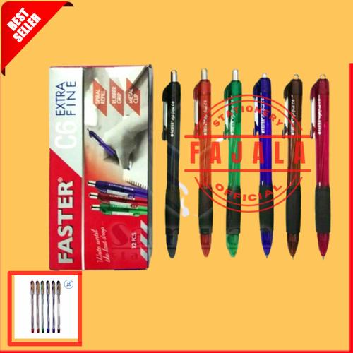 Jual Pena faster c6 / Pulpen Alat tulis Sekolah / Kantor Harga 1 Pcs ...