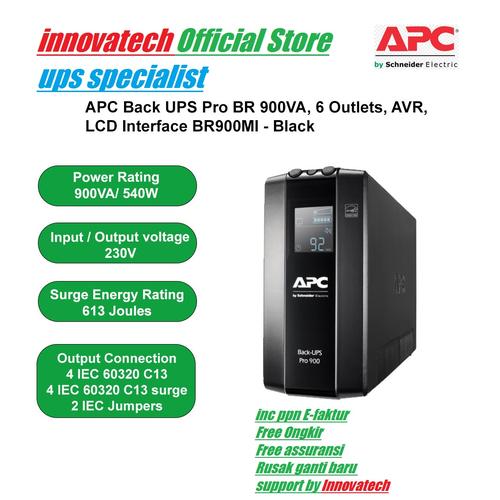 Promo APC BR900MI UPS PRO 900 900va 540watt LCD Display Cicil 0% 3x ...
