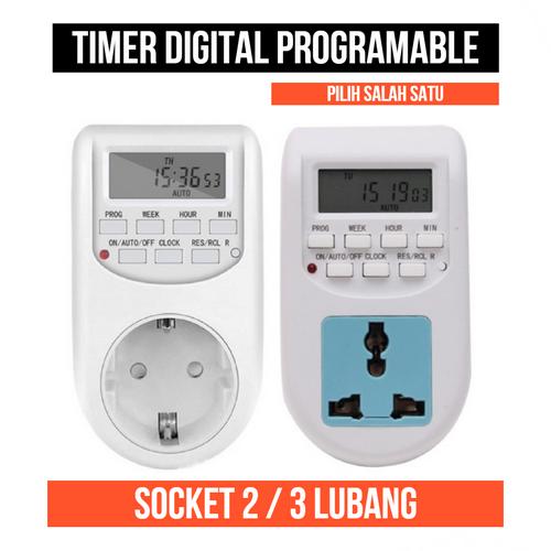 Jual Power Timer Programmable Digital Switch Otomatis Stop Kontak Auto ...