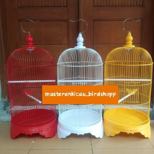Jual sangkar kandang besi bulat fullsett loverbird mewah elegant ...