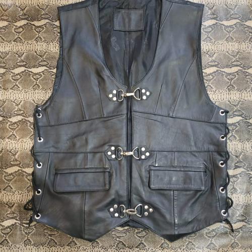 Jual rompi kulit asli rompi kulit motor rompi bikers - Hitam, S - Kab ...