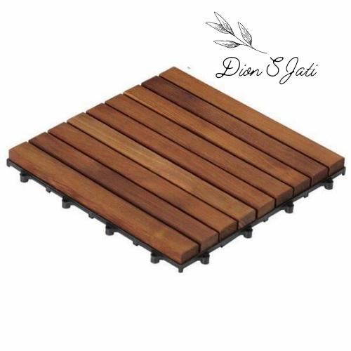 Jual lantai kayu // ubin kayu // deckingtile motif salur 9 - Kab ...