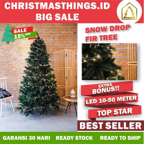 Jual POHON NATAL PREMIUM LEBAT CEMARA JARUM SALJU POLOS 1 2 3 METER ...