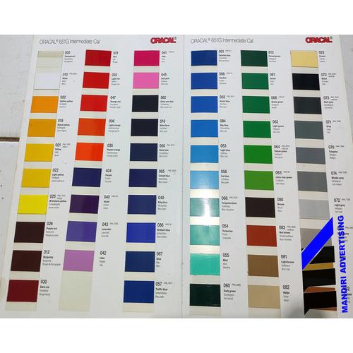 Jual stiker warna oracal 651 doff glossy/skotlet oracal 651 doff glossy ...