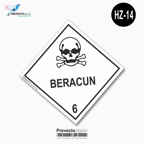 Jual Stiker Simbol Label K3 Limbah B3 Hazmat Beracun - 10x10cm ...