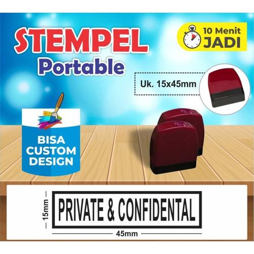 Jual Flash Stamp Warna | Stempel PRIVATE & CONFIDENTIAL-Murah-Portable ...