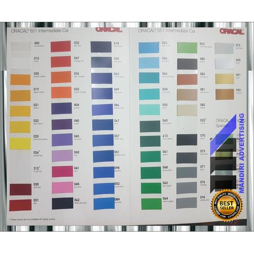 Jual stiker warna oracal 651 doff glossy/skotlet oracal 651 doff glossy ...