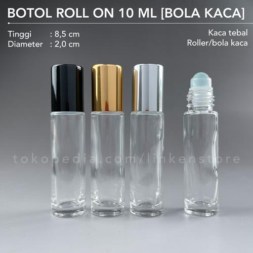 Jual Botol Roll On 10ml Kaca Tebal Clear Bening Transparan Roller Bola ...