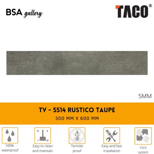 Jual TACO SPC 5MM TV 5514 RUSTICO TAUPE / LANTAI RUSTIC VINYL CLICK SYSTEM - Kota Cimahi - BSA ...