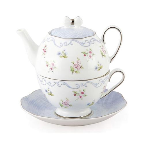 Jual Saint James Linen Flower Tea for One Set Teapot Teacup saucer ...