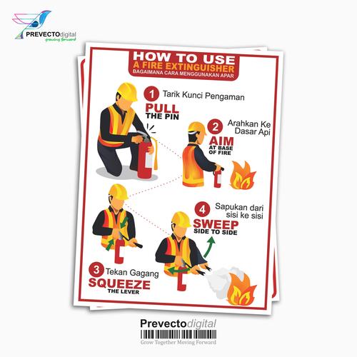 Jual Stiker Sign Cara Menggunakan APAR Alat Pemadam Api Ringan Sticker ...