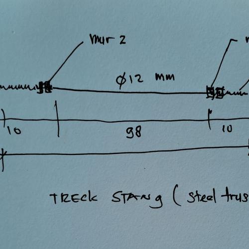 Jual besi trekstang 12mm p 1,2 drat 10cm kiri kanan ( include 4 mur + 2 ...