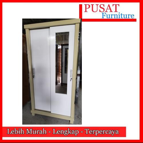Jual lemari baju kayu multiplex 2 pintu ekonomis - 150cm x200cm - Kota ...