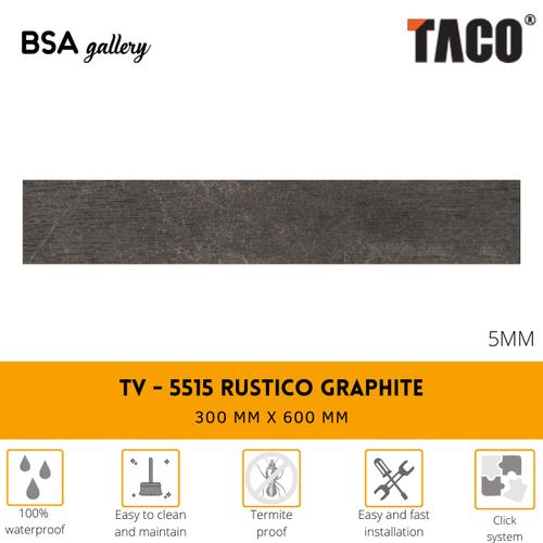 Jual TACO SPC 5MM TV 5515 RUSTICO GRAPHITE LANTAI RUSTIC VINYL CLICK ...