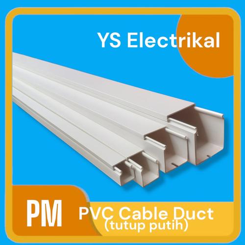Jual PM Kabel Duct 25x25mm 1.7meter Putih PVC Cable Duct Tanpa Lubang Tipe SD untuk Kabel ...