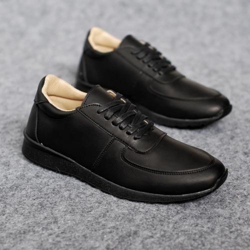 Jual Sepatu Pria Casual Original Sneakers Kantor Warna Hitam Kets Kerja ...