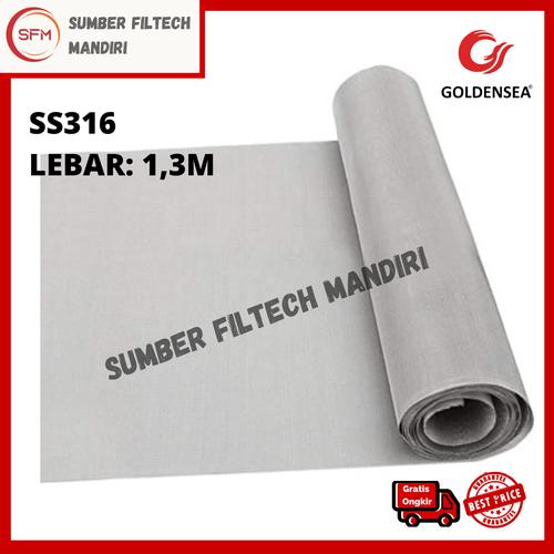 Jual Wire Mesh Saringan SS 316 #120, 150 Lebar 1.3m) - Mesh 150, Lebar ...