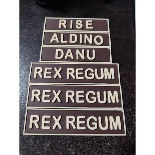 Jual emblem patch rubber costum nama nama - 12x3cm - Kota Bandung ...